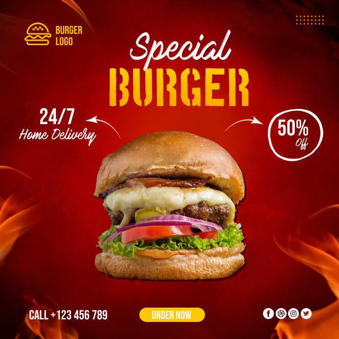 Special Burger Poster Template | PosterMyWall