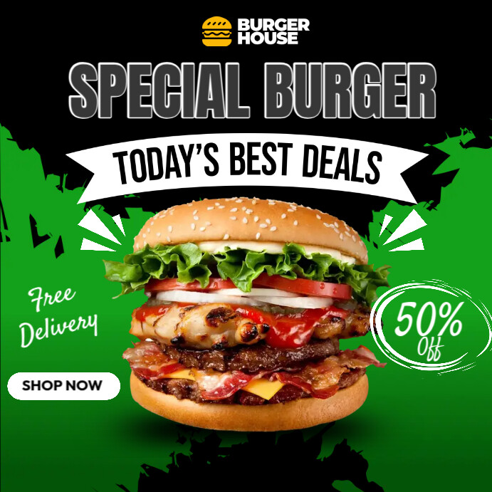Special Burger Promo Template | PosterMyWall