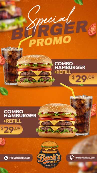 Special Burger Promo Template | PosterMyWall