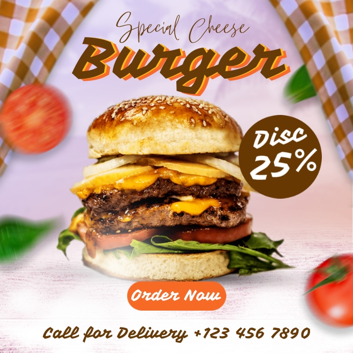 Special Cheese Burger Ads Template | PosterMyWall