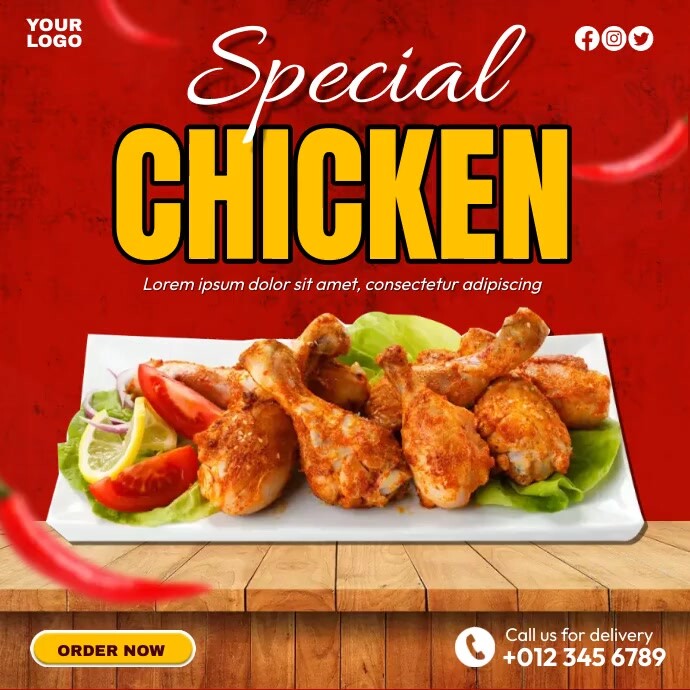 Special Chicken Menu Template | PosterMyWall