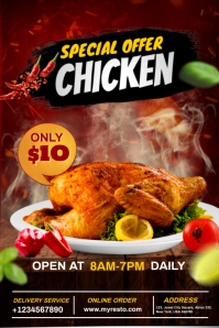 Chicken Salad Menu Poster Template | PosterMyWall