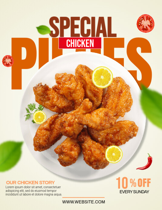 Copy of Special chicken pieces poster template | PosterMyWall