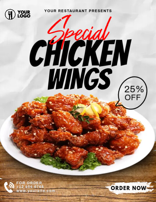 Special chicken Wings Template | PosterMyWall