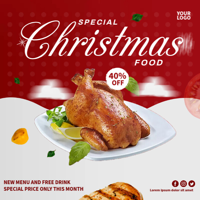 Special Christmas Food Template | PosterMyWall
