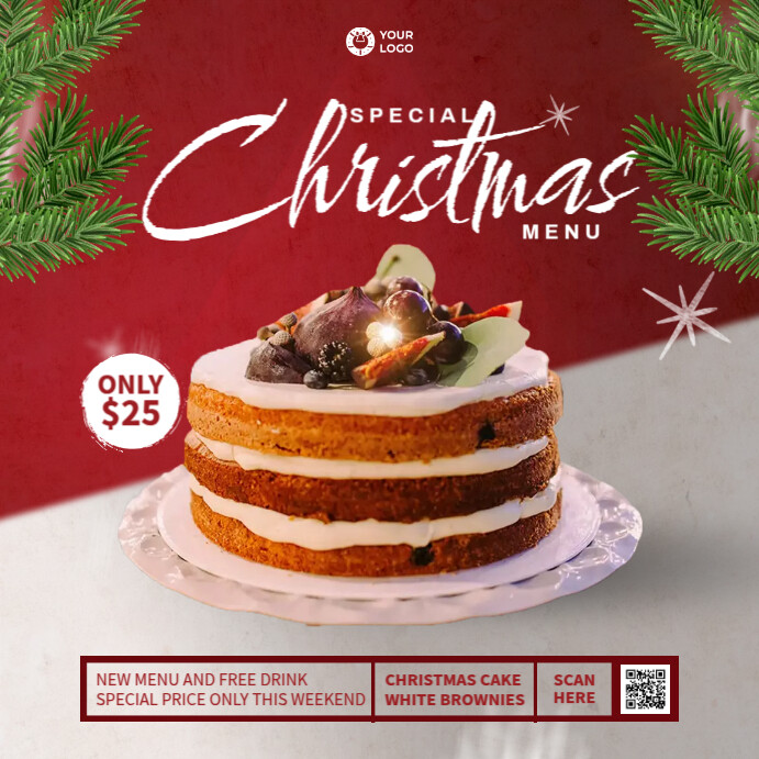 Special Christmas Menu Ads Template | PosterMyWall