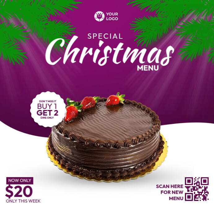 Chocolate Cake Menu Template | PosterMyWall