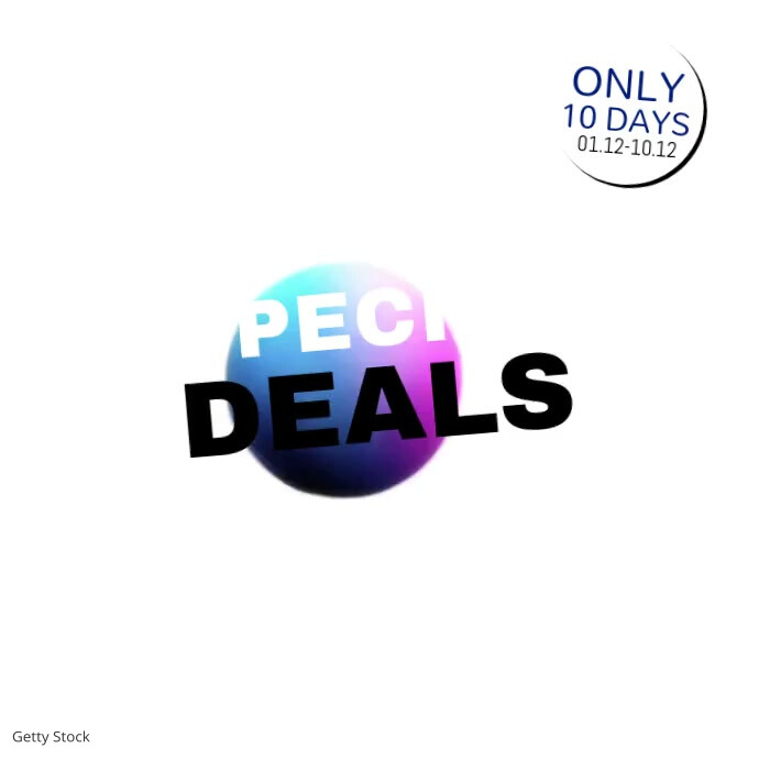 Special Deal Color Explosion Blue Video Ad Template | PosterMyWall