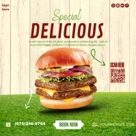 Delicious Burger Menu Template | PosterMyWall