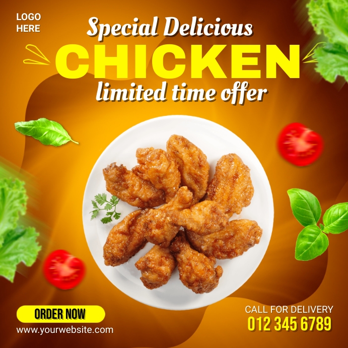 Special Delicious Chicken Menu Template | PosterMyWall