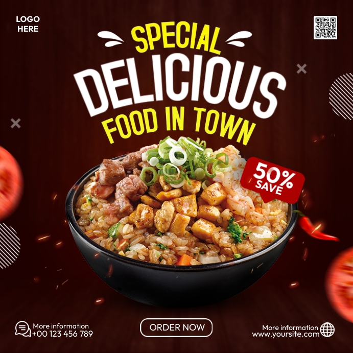 Special Delicious Food In Town Template | PosterMyWall