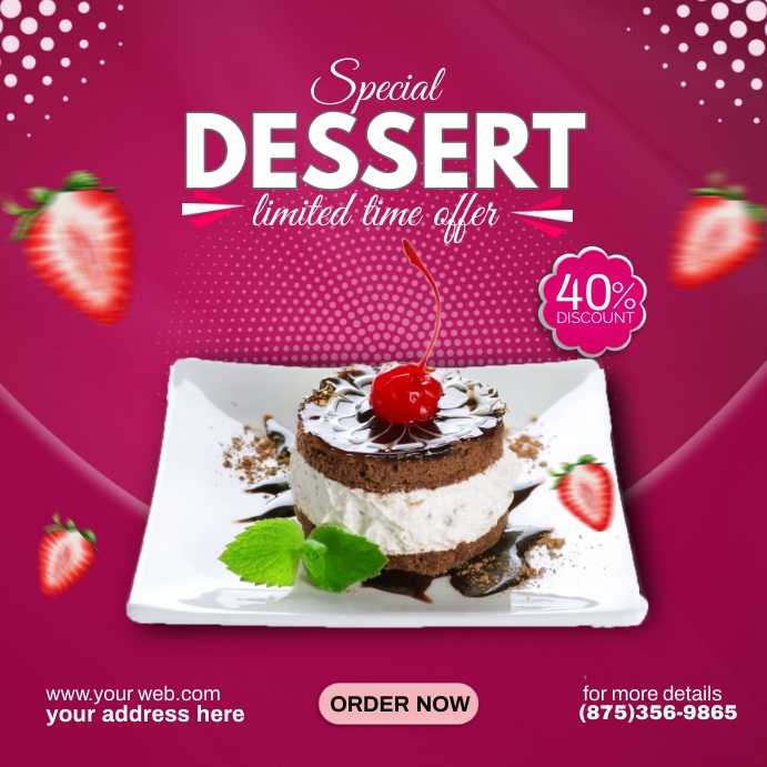 Special Dessert Offer Template | PosterMyWall