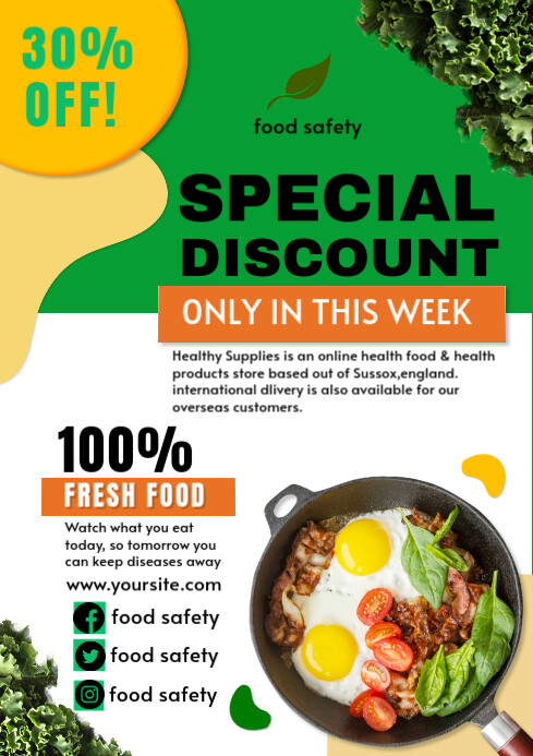 Copy of Special Discount Food Flyer A4 | PosterMyWall
