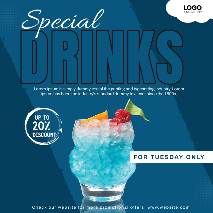 Special Drinks Template | PosterMyWall