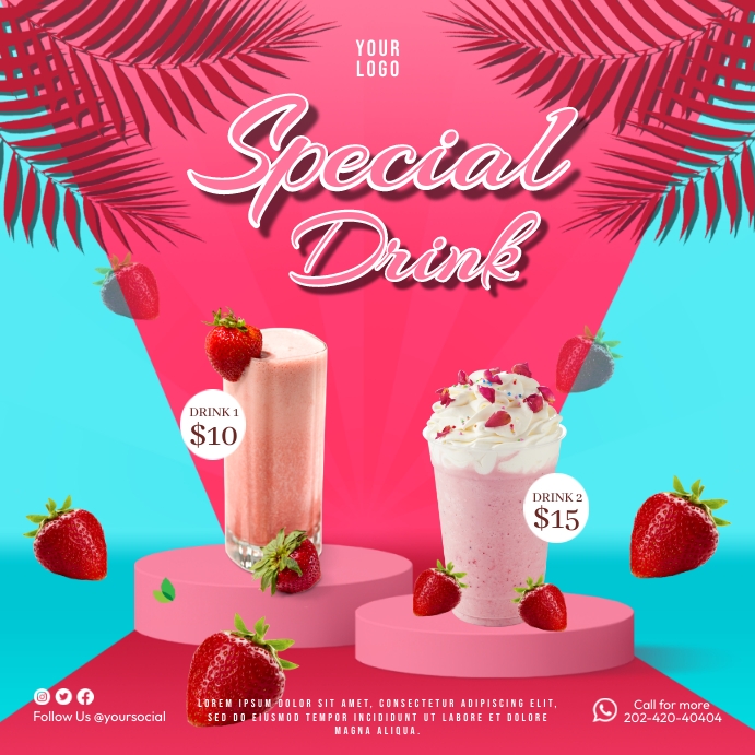 Copy of Special Drinks Template | PosterMyWall