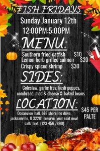 Restaurant Fish Fridays Special Poster Template | PosterMyWall
