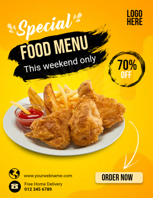 Special Food Menu AD Template | PosterMyWall