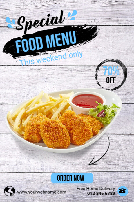 Special Food Menu AD Templat | PosterMyWall