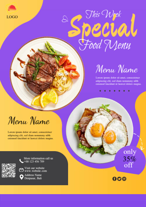 Special Food Menu Ads Template | PosterMyWall
