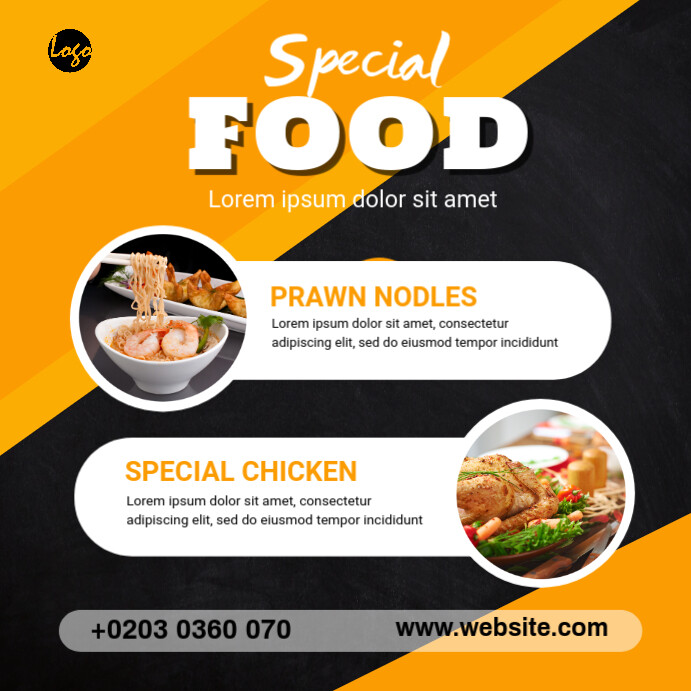 Copy of Special Food Menu Banner Ad | PosterMyWall