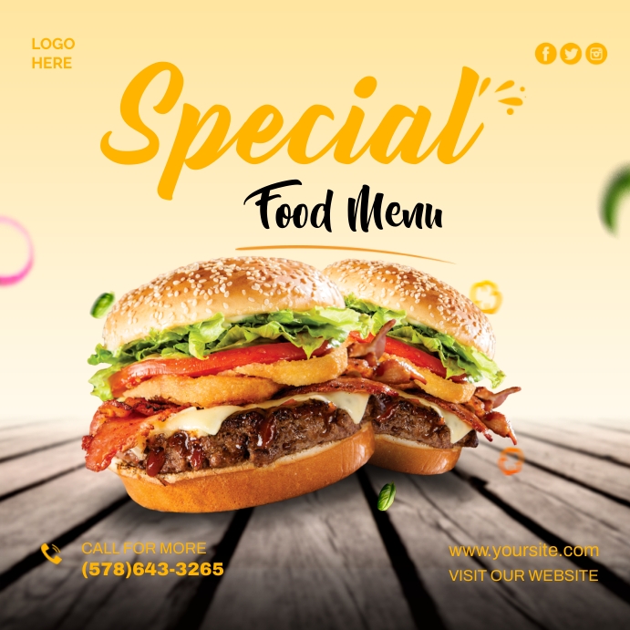 Special Food Menu Banner Template | PosterMyWall