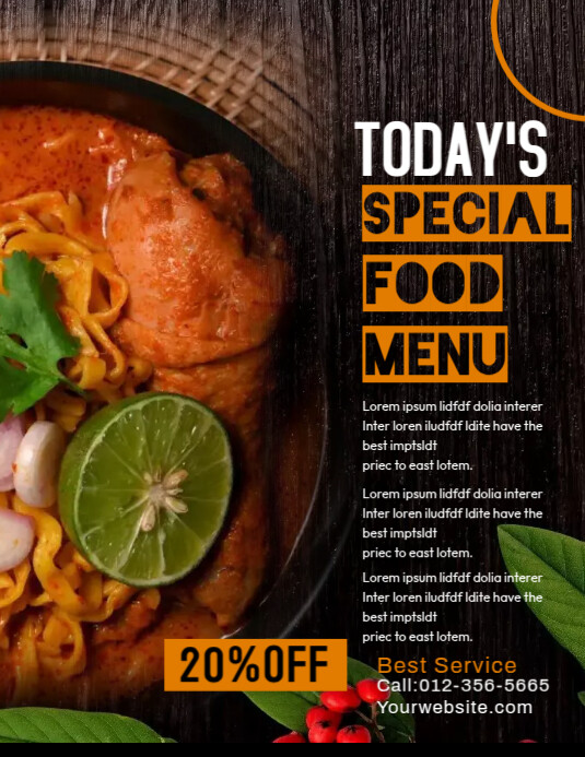Special Food Menu Deals Template | PosterMyWall