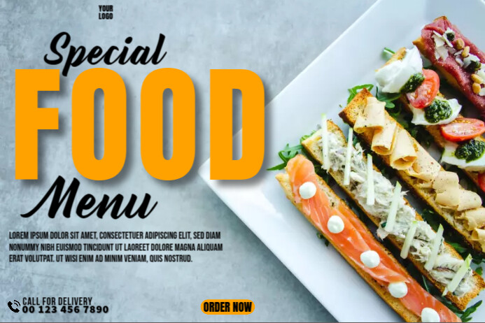 Special Food Menu Template | PosterMyWall