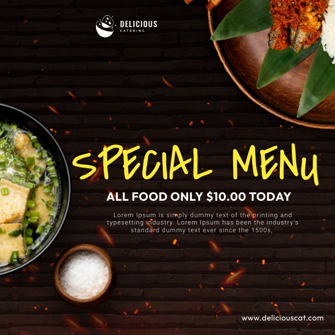 Special Food Menu Template | PosterMyWall