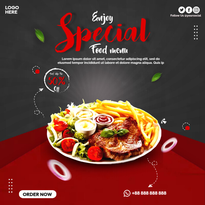 Copy of Special Food Menu | PosterMyWall