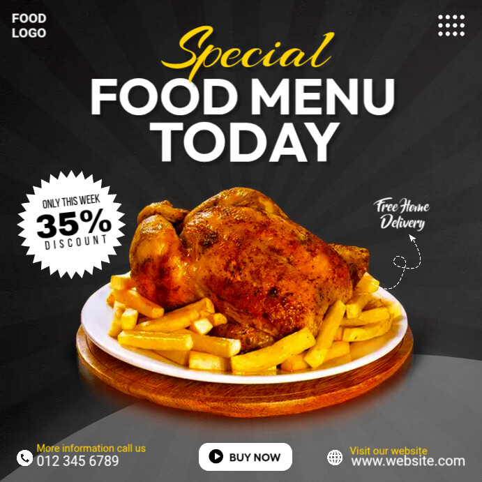 Special Food Menu Template | PosterMyWall