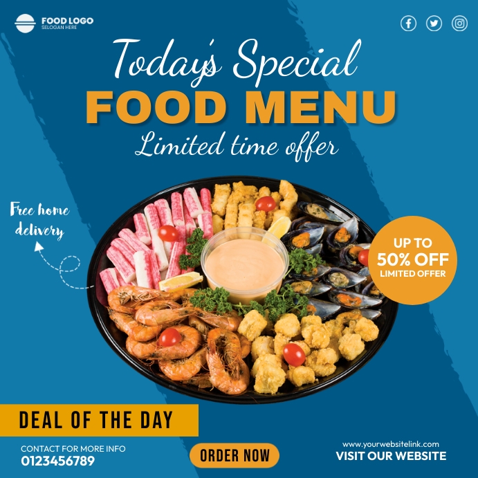 Special Food Menu Template | PosterMyWall