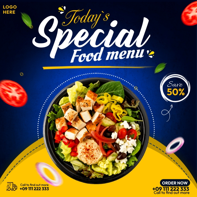 Special Food Menu Template | PosterMyWall