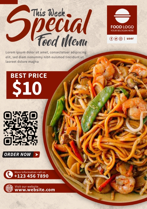 Special Food Menu Template | PosterMyWall