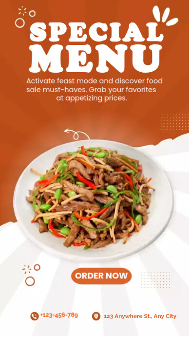 Special Food Menu Templat | PosterMyWall