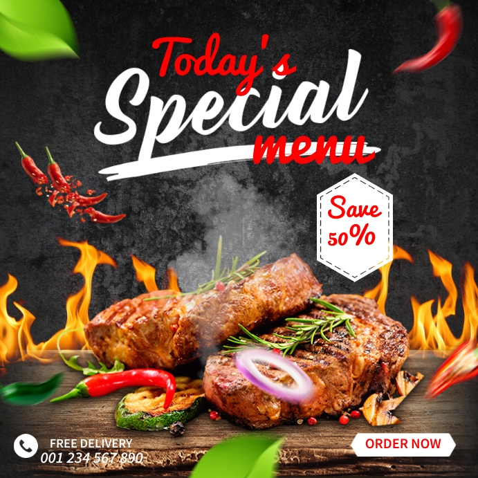 Special Food Menu Template | PosterMyWall