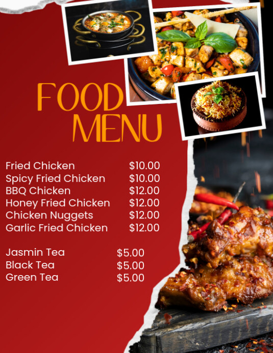 Special Food Menu Flyer (us Letter) Template | PosterMyWall
