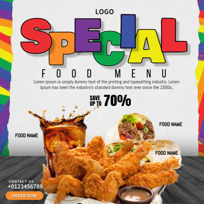 Special Food Menu Instagram Template | PosterMyWall
