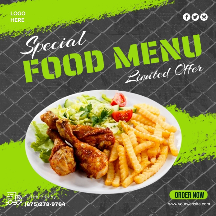 Special Food Menu Limited Templat | PosterMyWall