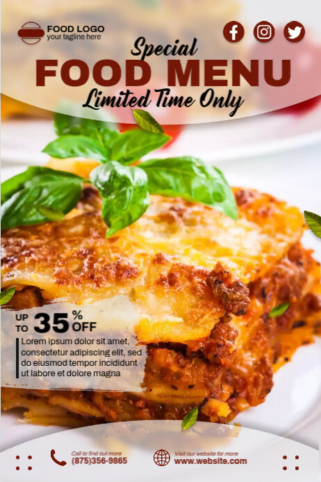 Plantilla de Special Food Menu Offer | PosterMyWall