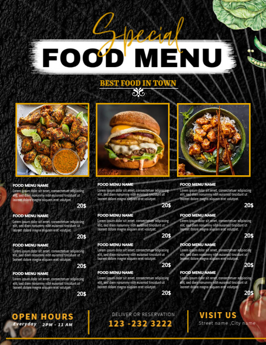 Special Food Menu Offer Template | PosterMyWall