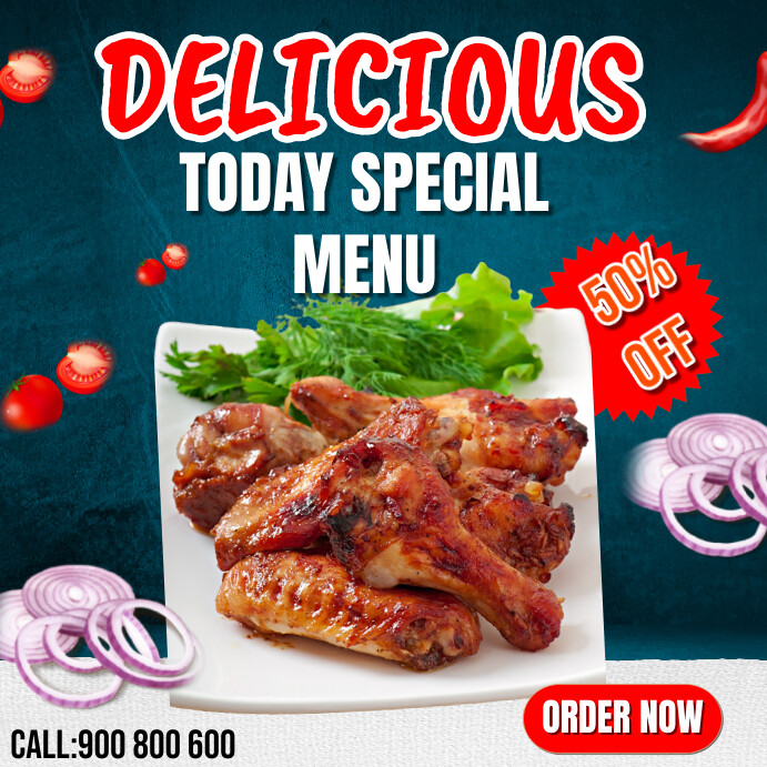 Special food menu online post design Template | PosterMyWall