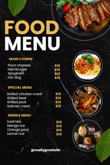 Special Food Menu Poster Templat | PosterMyWall