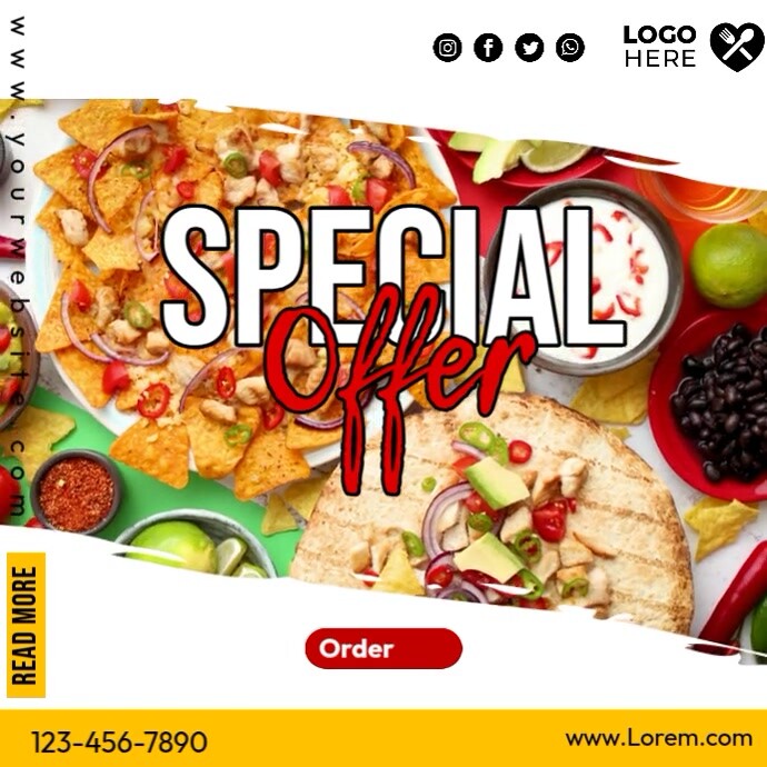 Special Food Offer Video Template | PosterMyWall