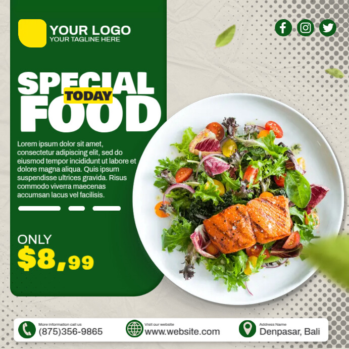 Special Food Today Ads Template | PosterMyWall