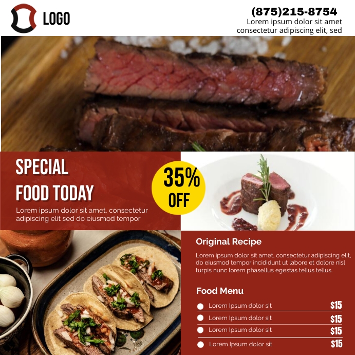 Special Food Today Template | PosterMyWall