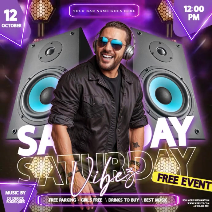 Special Guest DJ Club Party Event ad Design Template | PosterMyWall