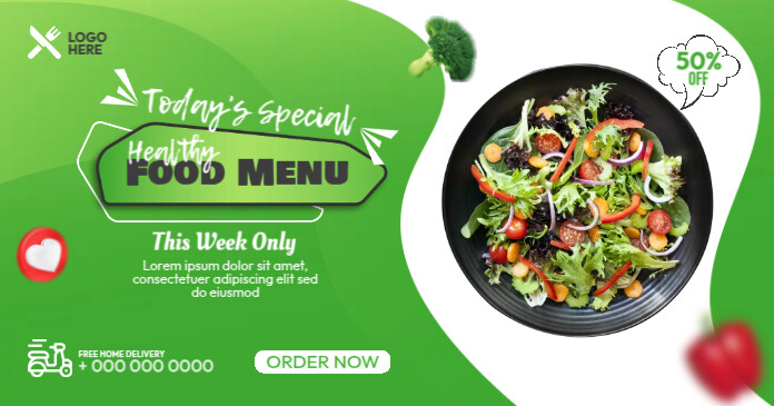 Special Healthy Food Menu Template | PosterMyWall