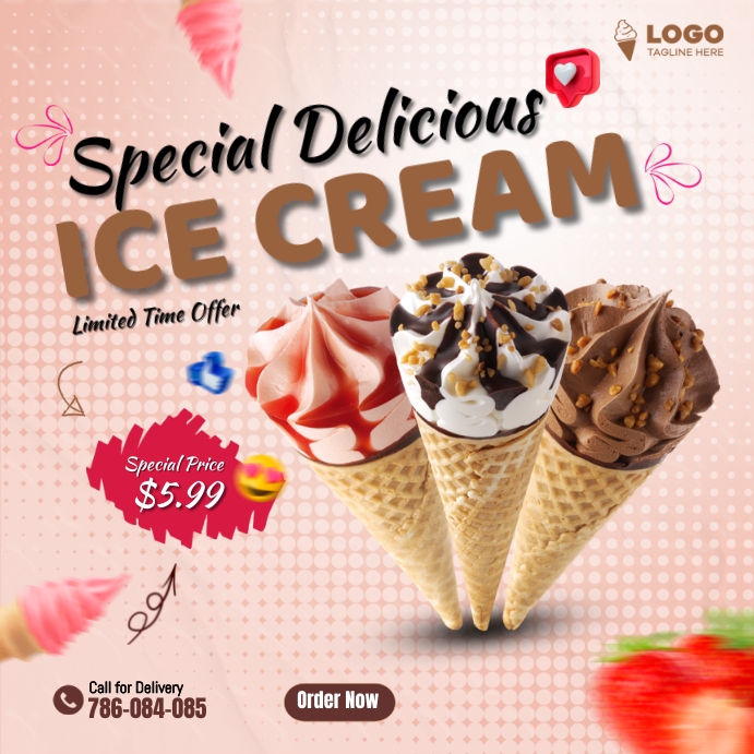 Special Ice Cream Ads Template | PosterMyWall