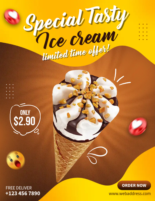 Special Ice Cream Ads Template | PosterMyWall
