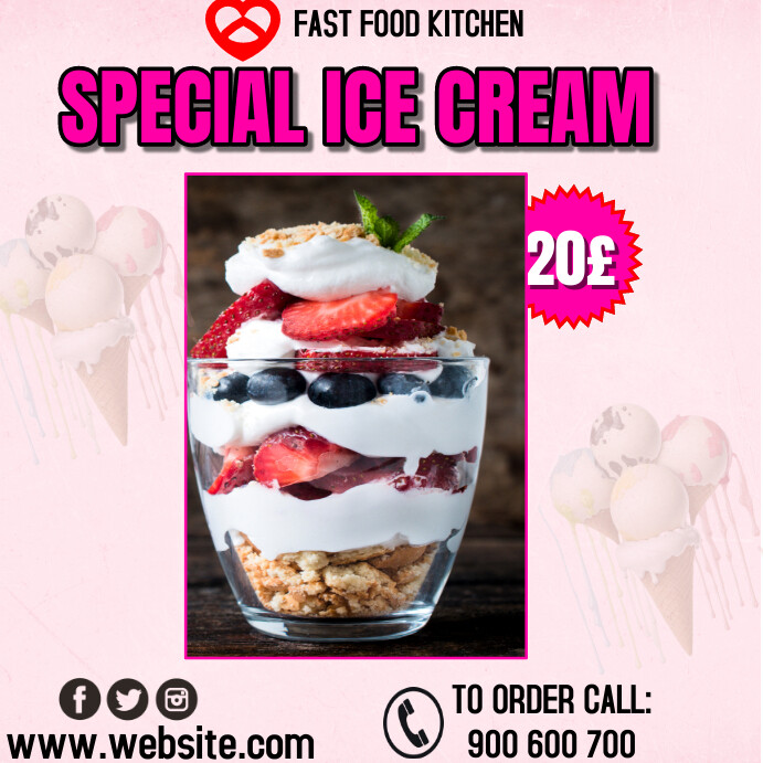 Special ice cream sales online post Template | PosterMyWall